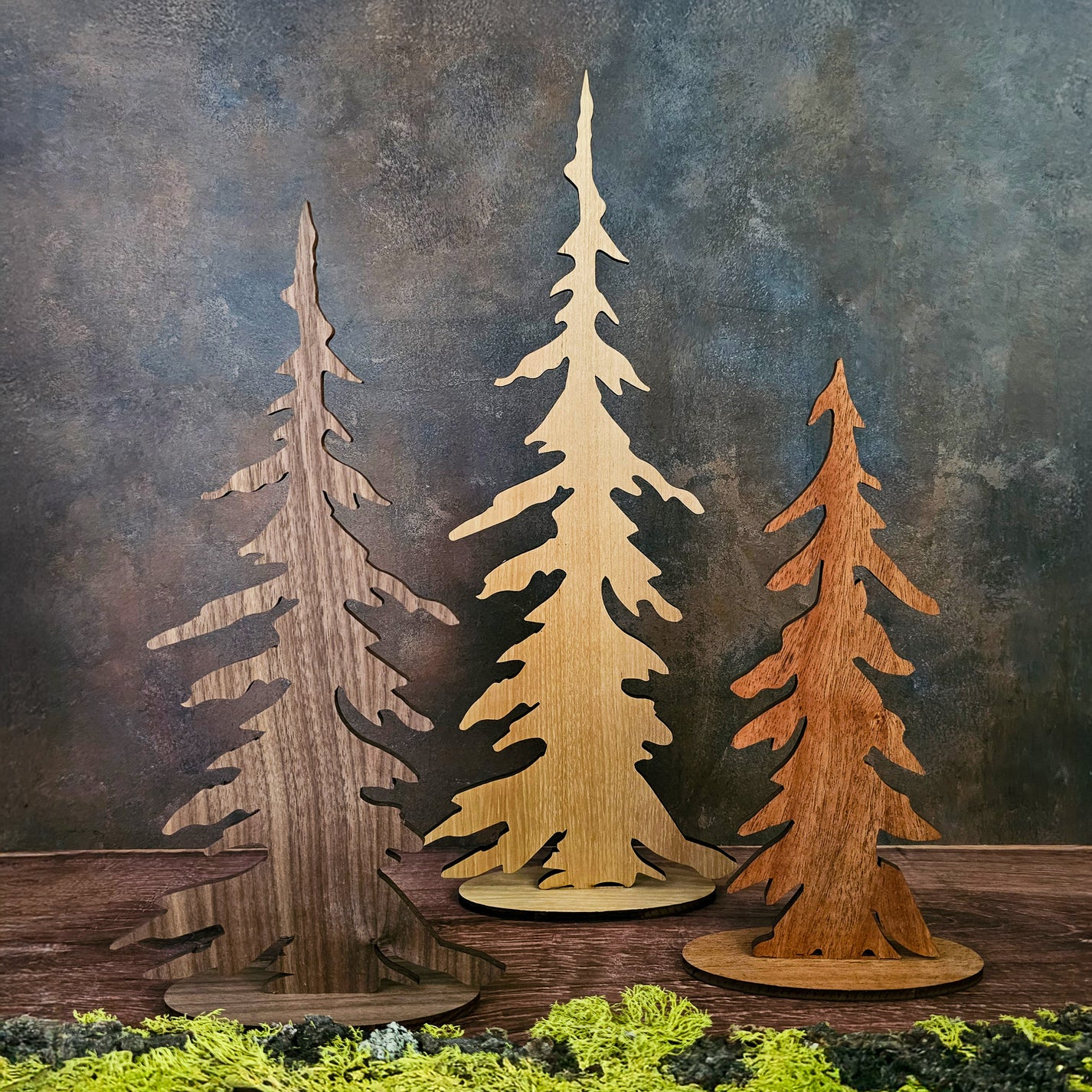 Wood Tree Trio Mantel Decor – Rising Joy Creations